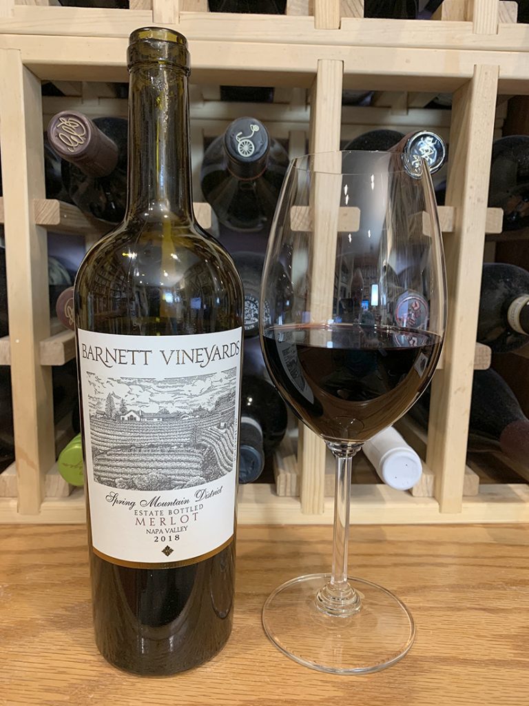 Barnett Vineyards Merlot, Spring Mountain District, Estate Bottled 2018 ...